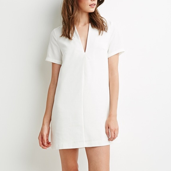 Forever 21 | Dresses | White Chiffon Boxy Dress | Poshmark